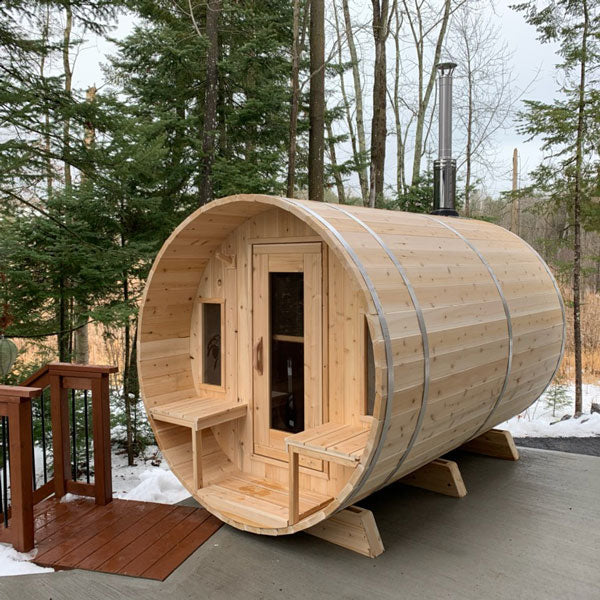 Dundalk Leisurecraft Canadian Timber Tranquility Barrel Sauna | 6 Pers ...